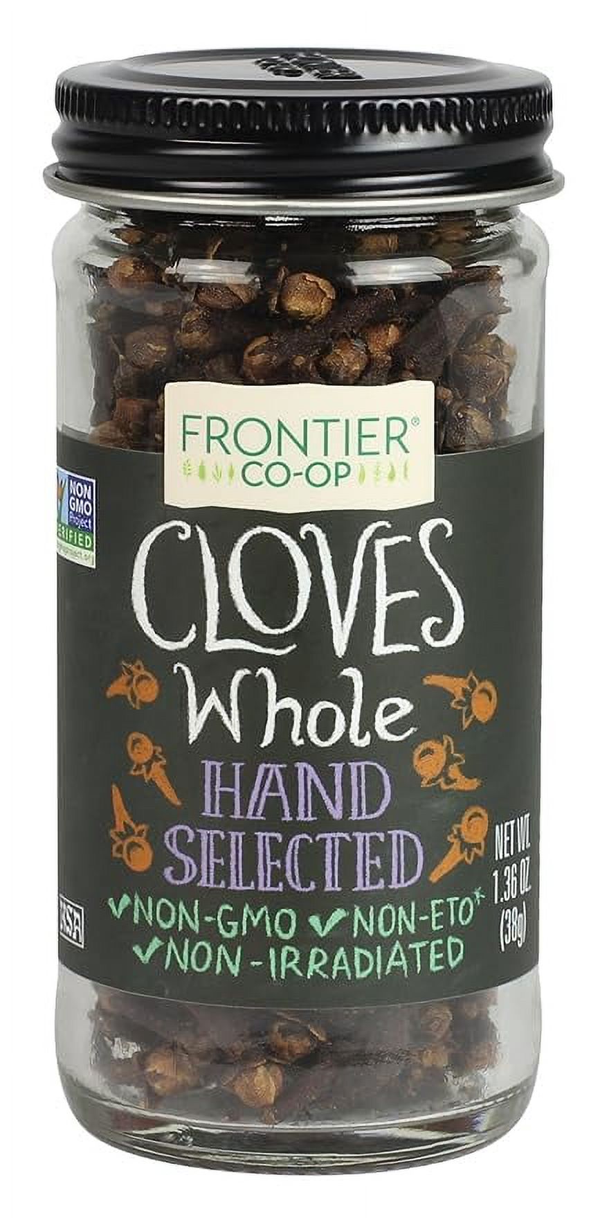 Frontier Whole Cloves, 1.36-Ounce Jar, Hand-Selected, Intensely ...