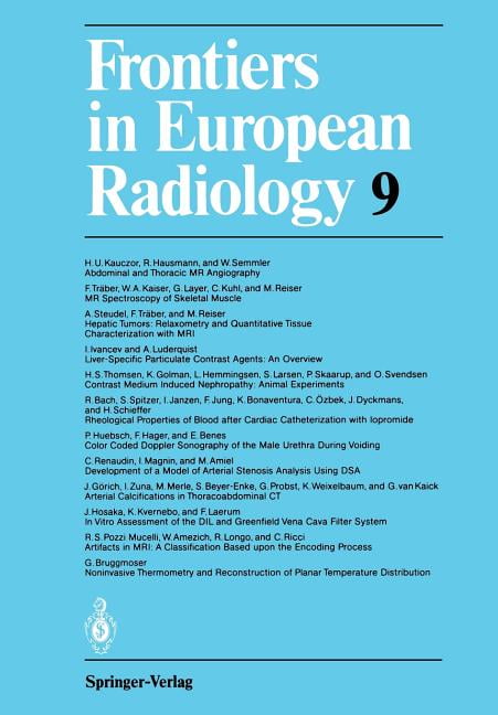 Frontiers in European Radiology Frontiers in European Radiology, Book 9 ...