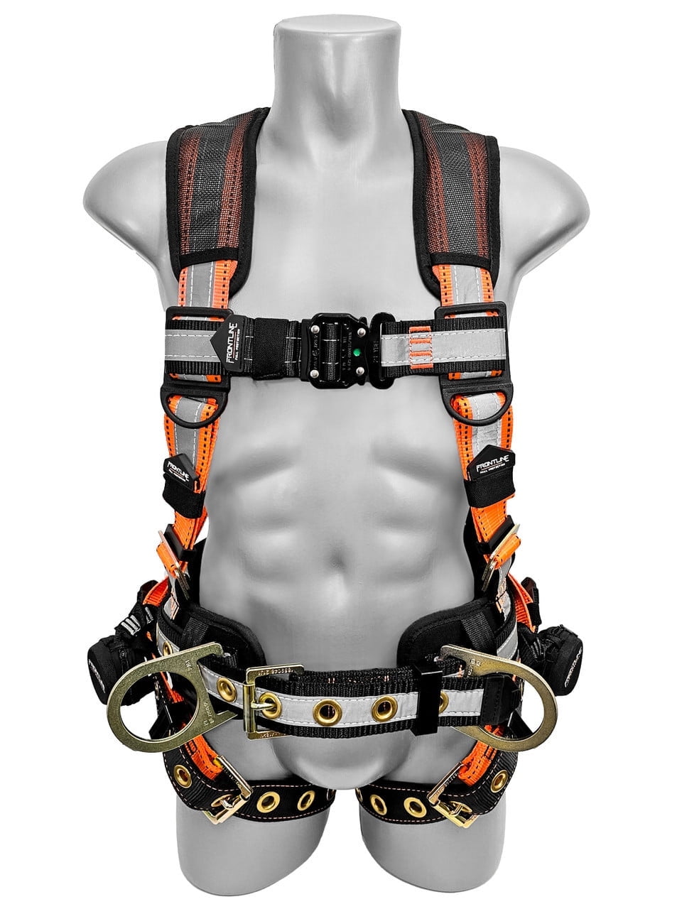 Frontline 100RCTB Reflective Construction Full Body Harness with Tongue ...
