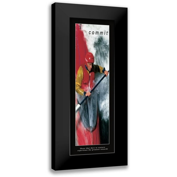 Frontline 11x24 Black Modern Framed Museum Art Print Titled - Commit ...