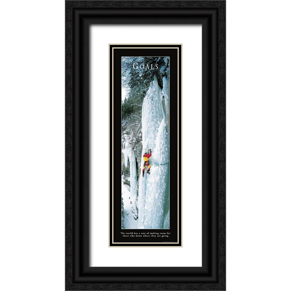 Frontline 11x24 Black Ornate Wood Framed with Double Matting Museum Art ...