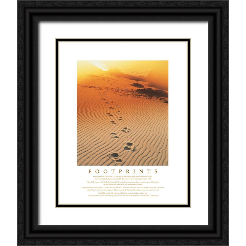 Frontline 12x14 Black Ornate Wood Framed with Double Matting Museum Art ...