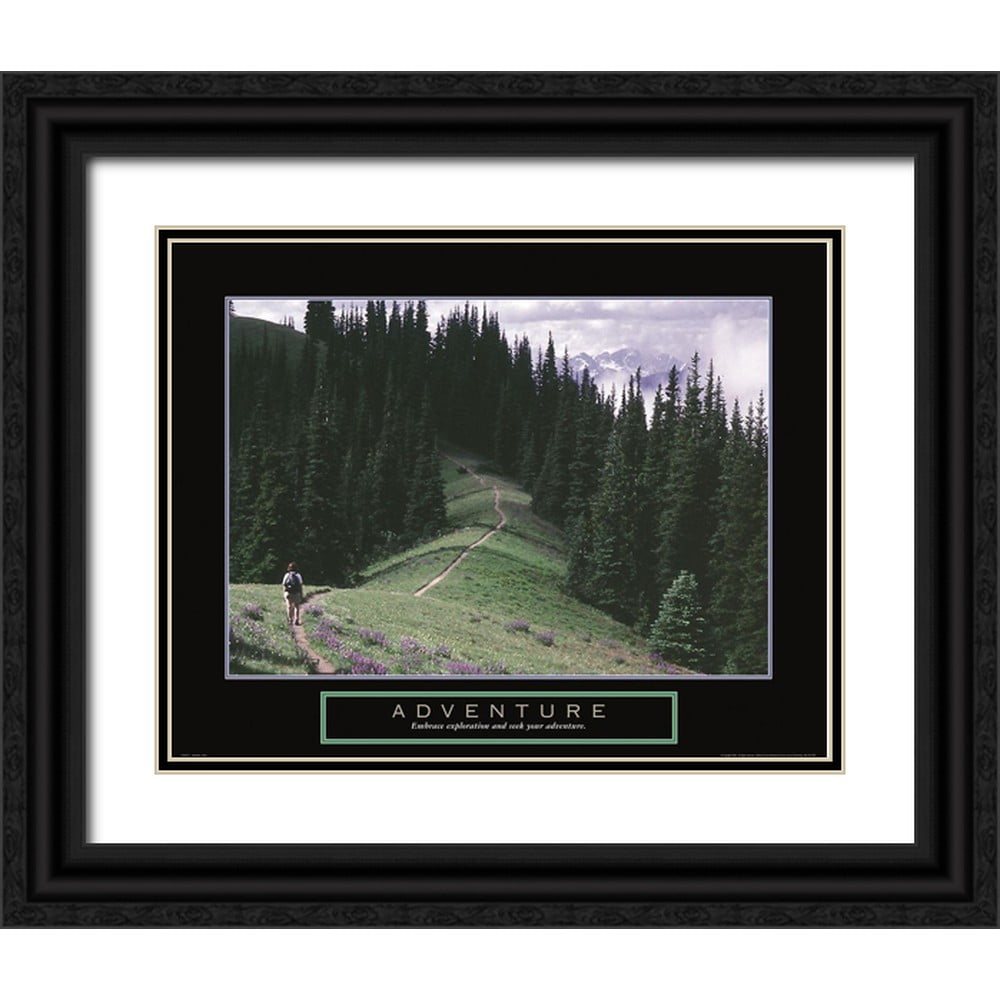 Frontline 14x12 Black Ornate Wood Framed with Double Matting Museum Art ...