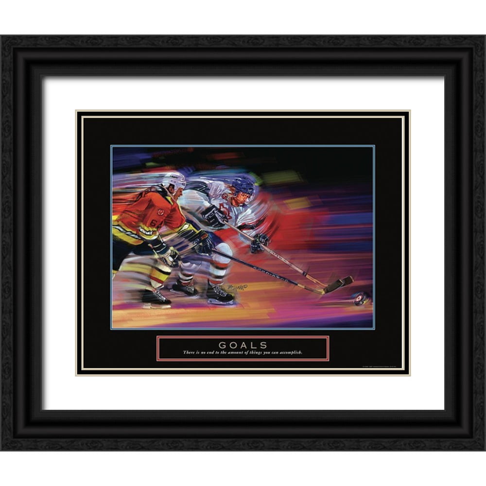 Frontline 14x12 Black Ornate Wood Framed with Double Matting Museum Art ...