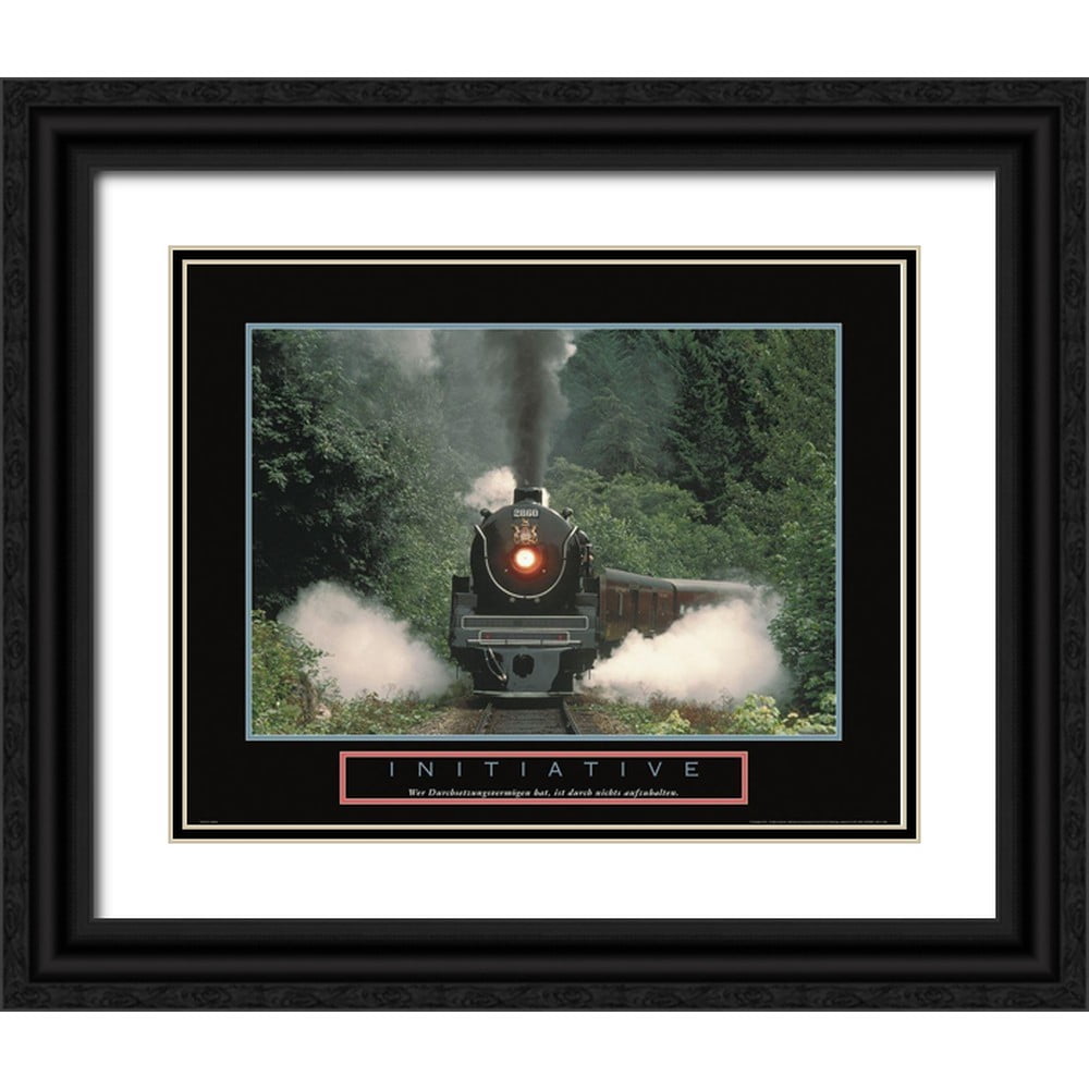 Frontline 14x12 Black Ornate Wood Framed with Double Matting Museum Art ...