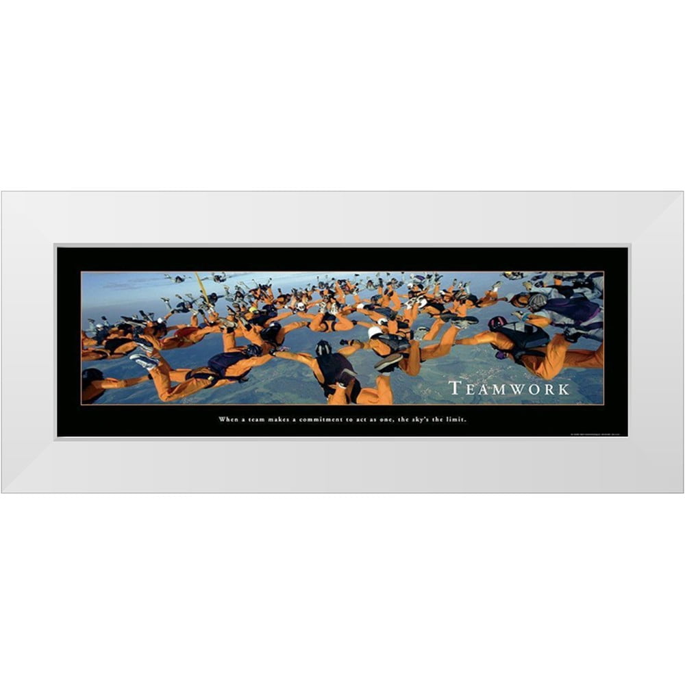 Frontline 14x7 White Modern Wood Framed Museum Art Print Titled ...