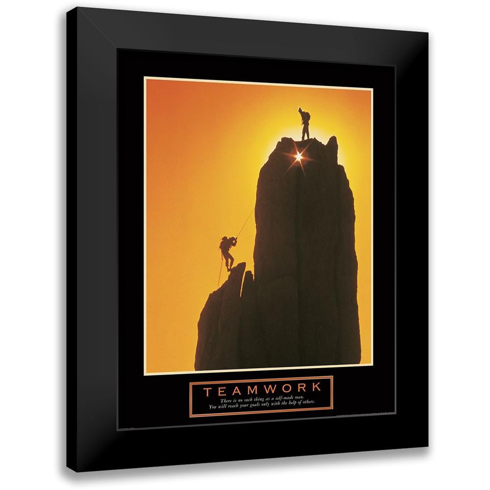 Frontline 15x18 Black Modern Framed Museum Art Print Titled - Teamwork ...