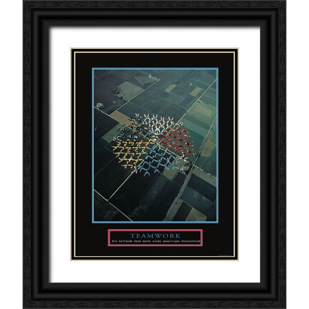 Frontline 20x24 Black Ornate Wood Framed with Double Matting Museum Art ...