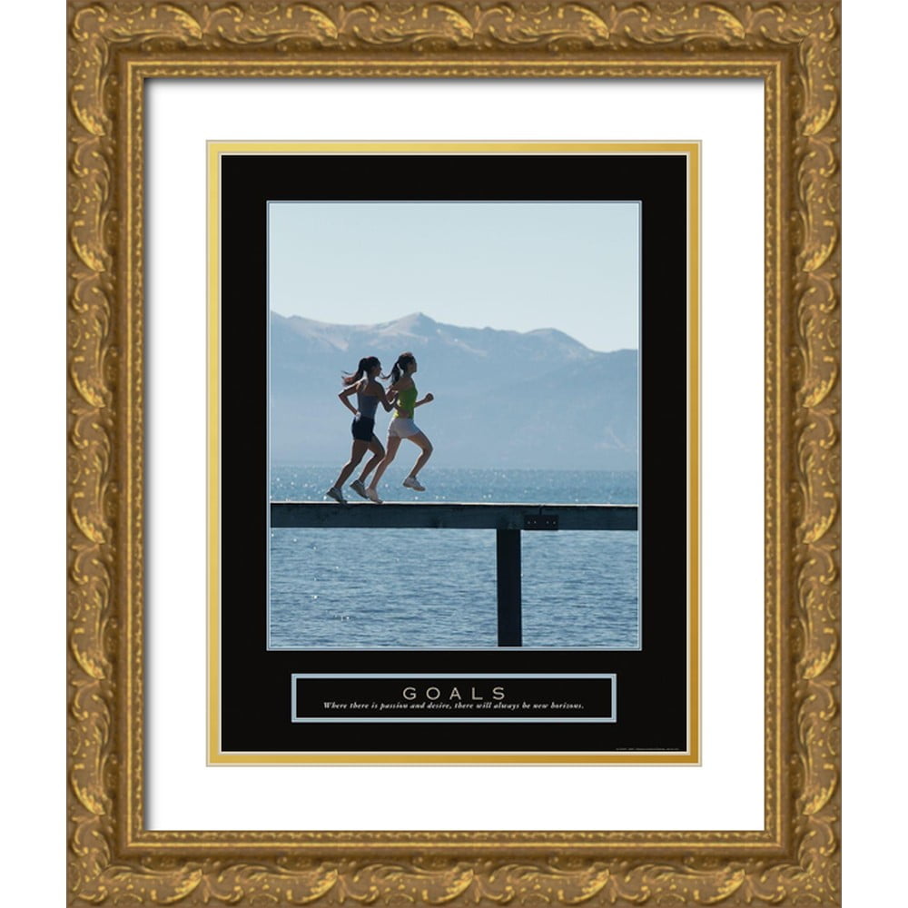 Frontline 26x32 Gold Ornate Wood Framed with Double Matting Museum Art Print Titled - Goals ...