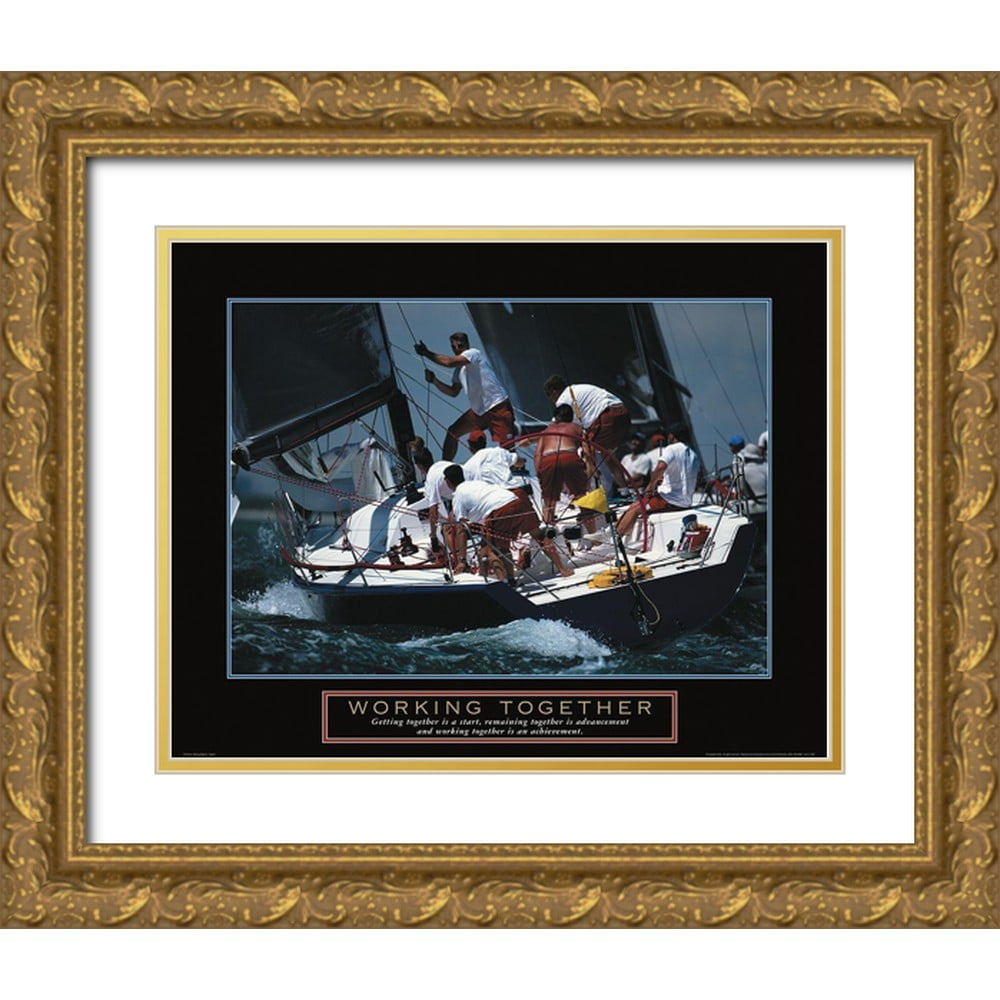 Frontline 32x26 Gold Ornate Wood Framed with Double Matting Museum Art ...