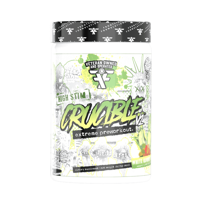 Frontline Formulations Crucible Pre-Workout Powder, High Stim, Veteran ...