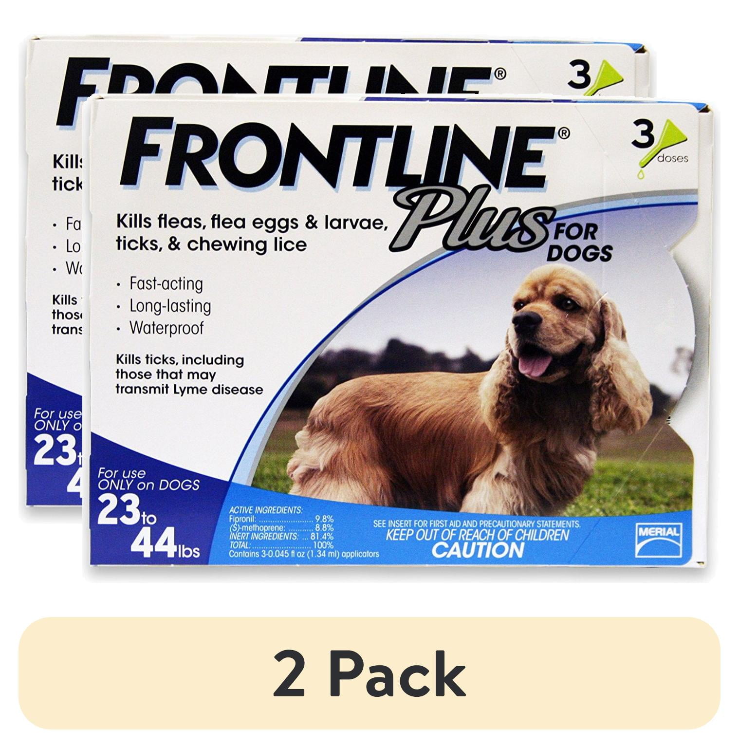 2 Pack Frontline Plus For Medium Dogs 23 44 Lbs Flea Tick Control
