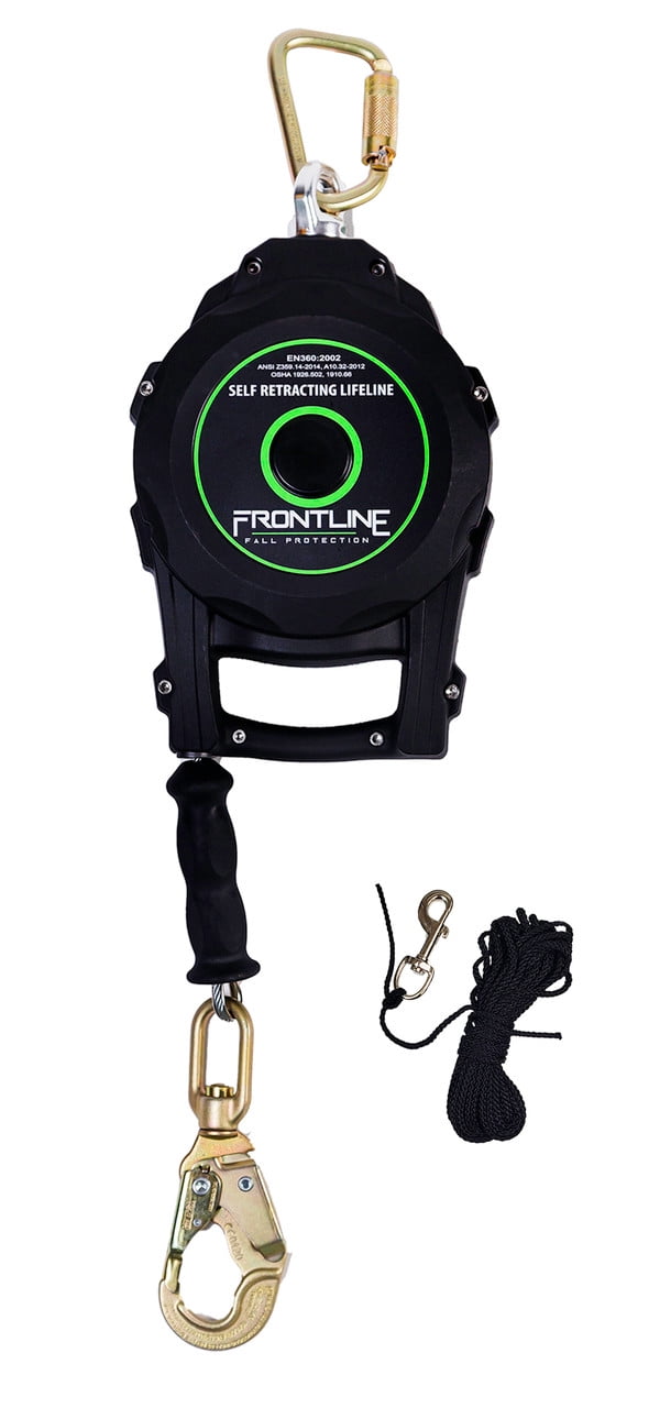 Frontline RPGC50 Cable Single Leg 50' SRL with Steel Snap Hook End with ...