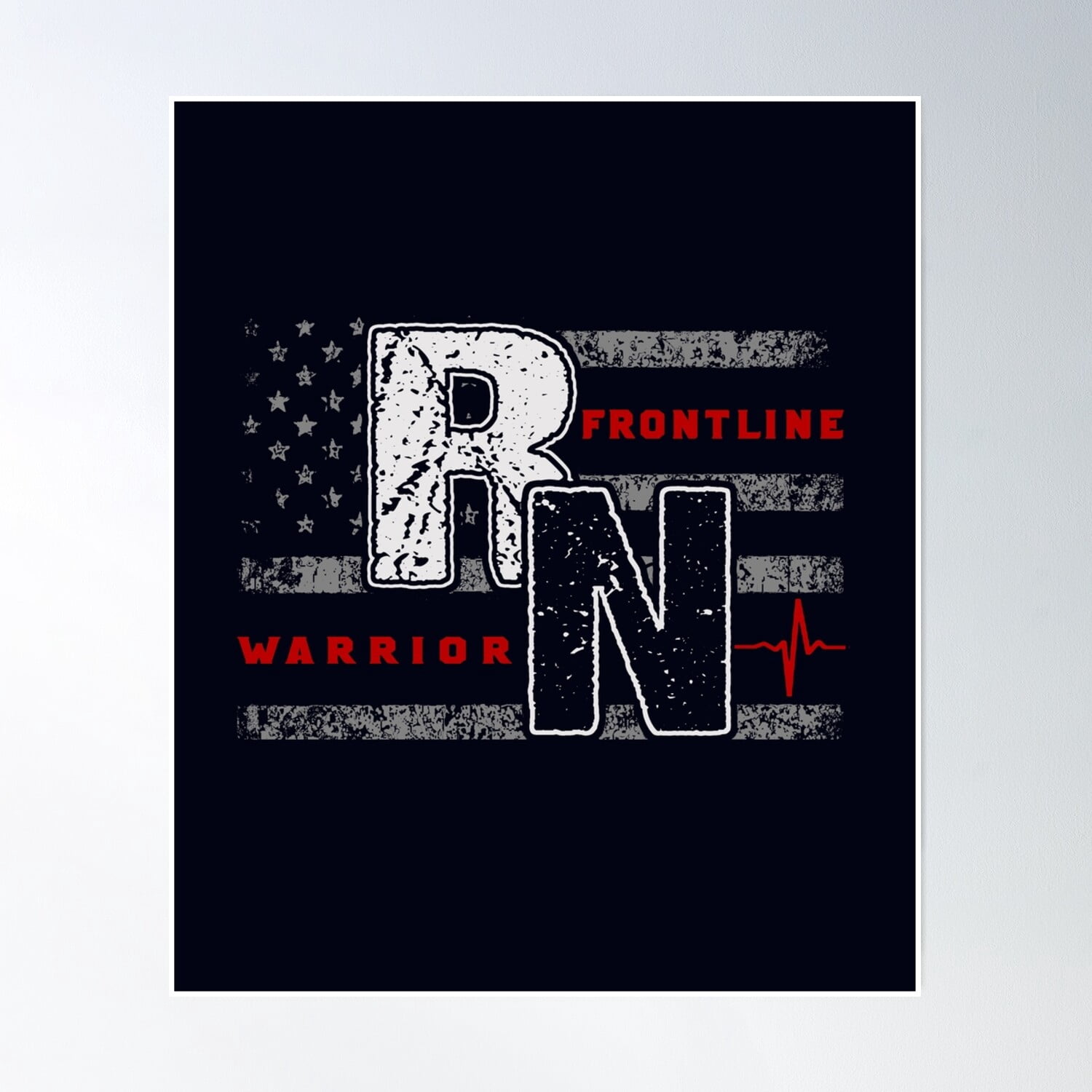 Frontline Warrior Nurse Poster Wall Art, Modern Wall Decor, 24x36 ...