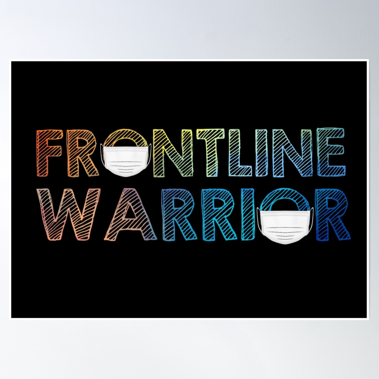Frontline Warrior Poster Wall Art, Modern Wall Decor, 8x12 UNFRAMED ...