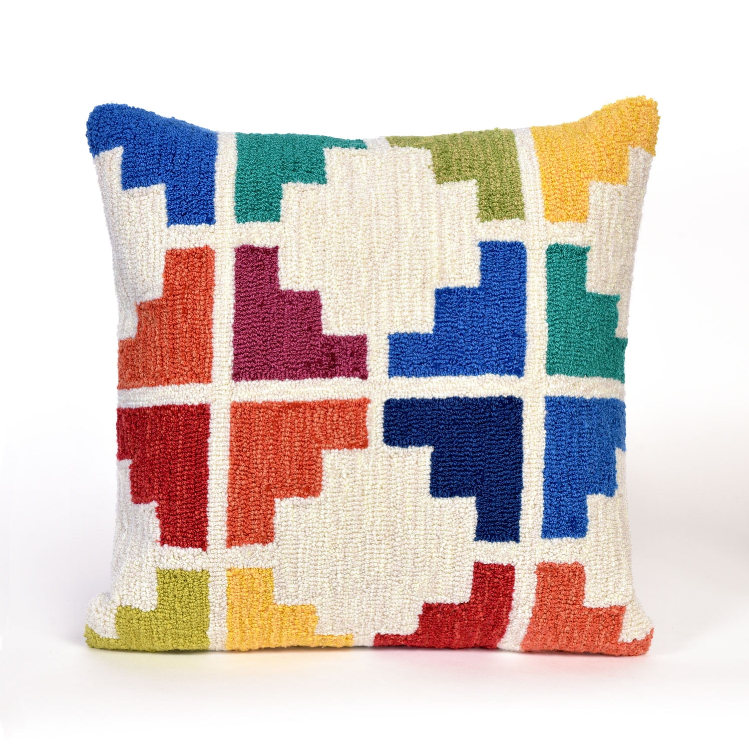 Frontporch Criss Cross Pillow-Color:Off White/Cream,Design:Criss Cross ...