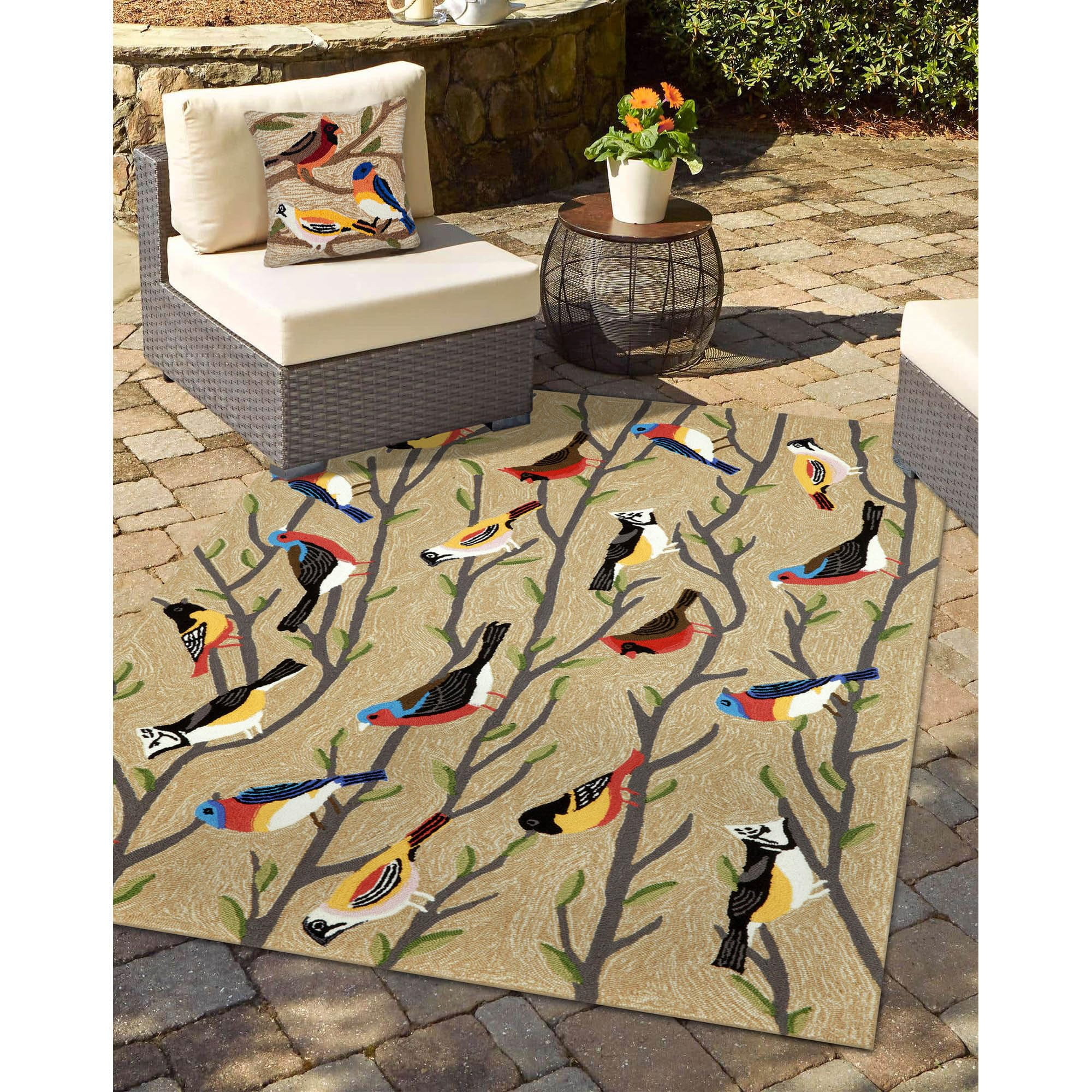 Frontporch Indoor/Rug, Birds Multi 20x32 Inch - Walmart.com
