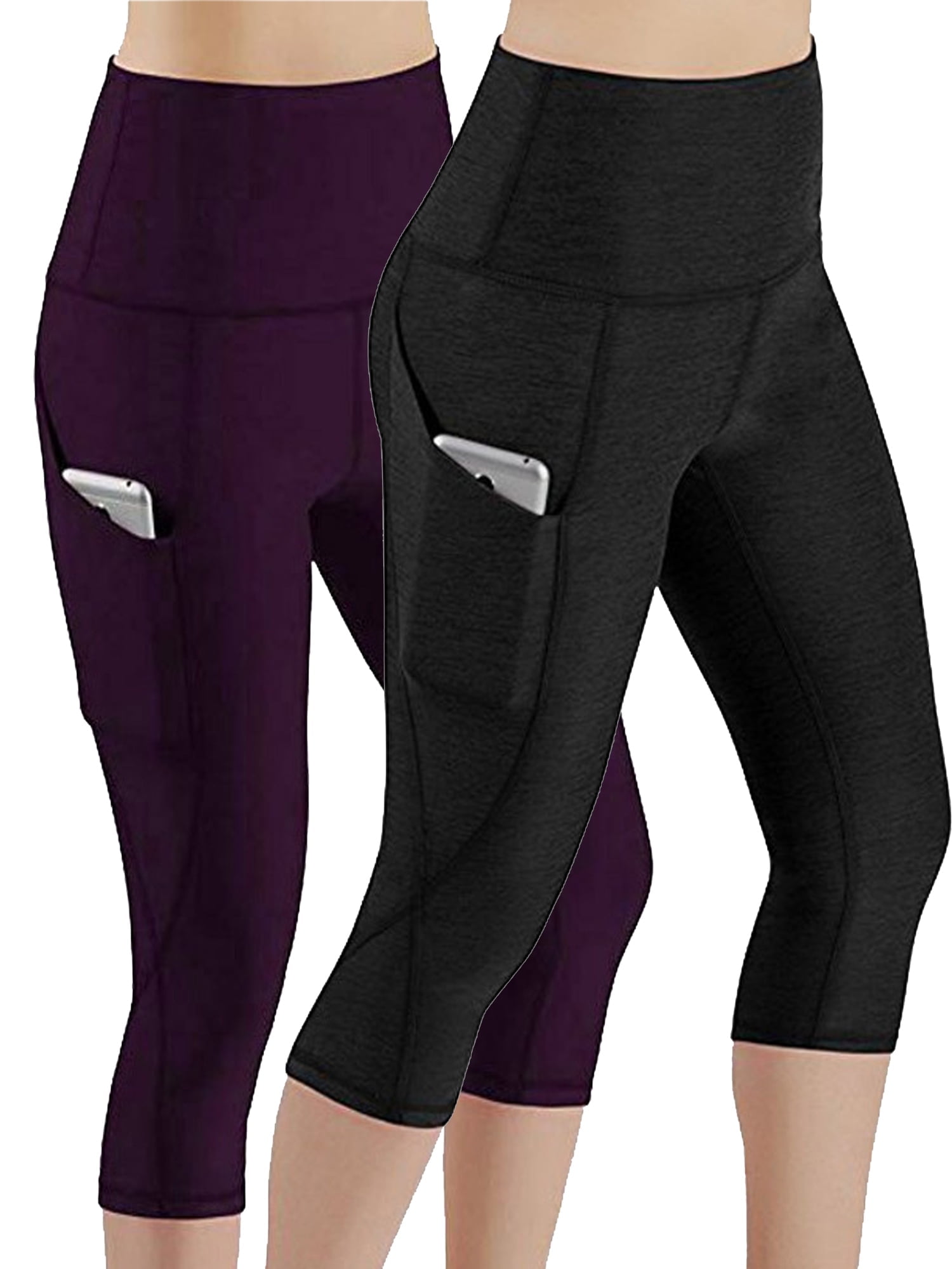 Frontwalk Women's High Waist Exercise Tights, Compression Yoga Capris ...