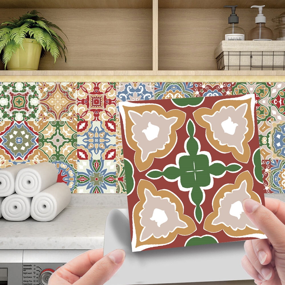 Frontwalk 24 Pack Tile Sticker Peel And Stick Decals PVC Self Adhesive ...