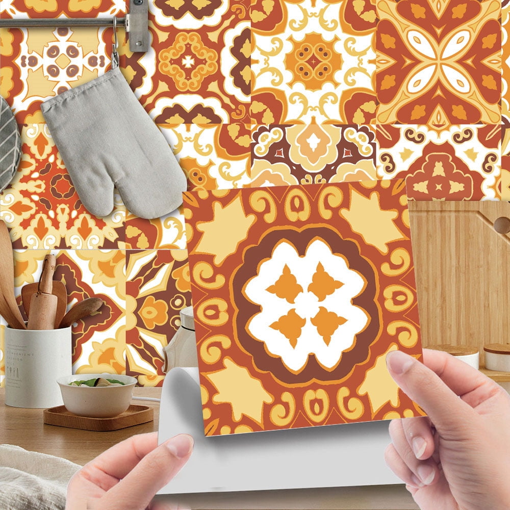 Frontwalk 24 Pack Tile Sticker Peel And Stick Decals PVC Self Adhesive ...