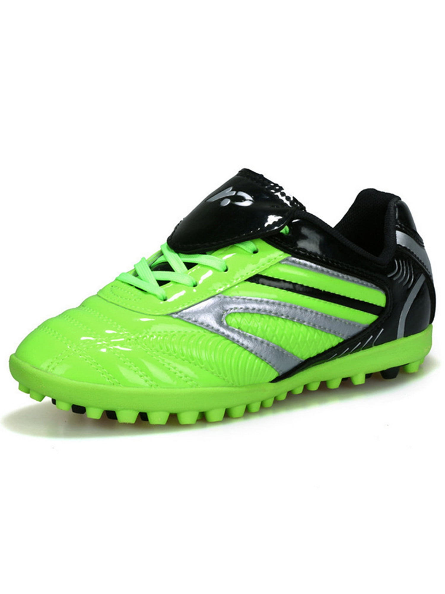 Frontwalk Boy's Soccer Cleats Round Toe Sneakers Lace Up Football Shoes ...