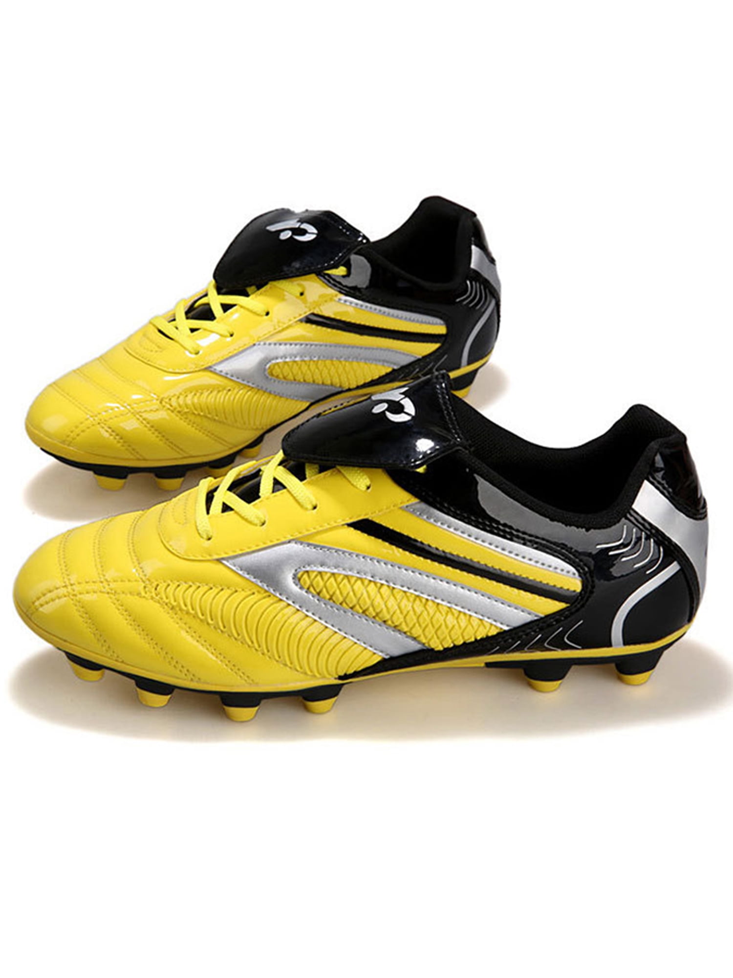 Frontwalk Boy's Soccer Cleats Round Toe Sneakers Lace Up Football Shoes ...