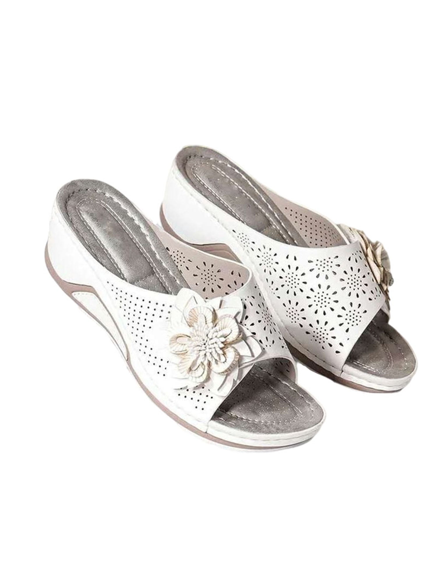 Frontwalk Ladies Slides Slip On Sandals Beach Wedge Sandal Vacations ...