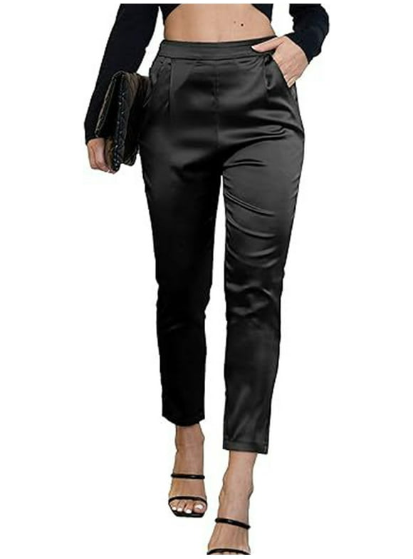 Black Satin Pants