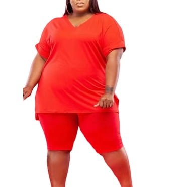 Cindysus Women Two Piece Outfit Plus Size Sweatsuit Hoodie Jogger Set ...