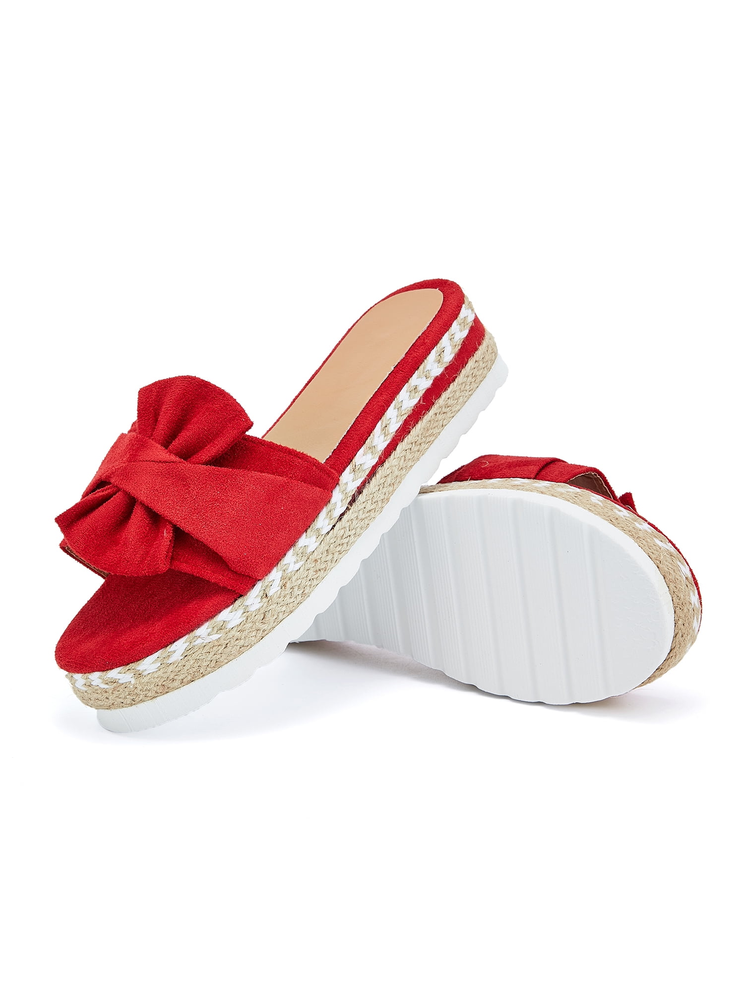 Frontwalk Lady Sandals Slip On Espadrilles Backless Wedges Holiday ...