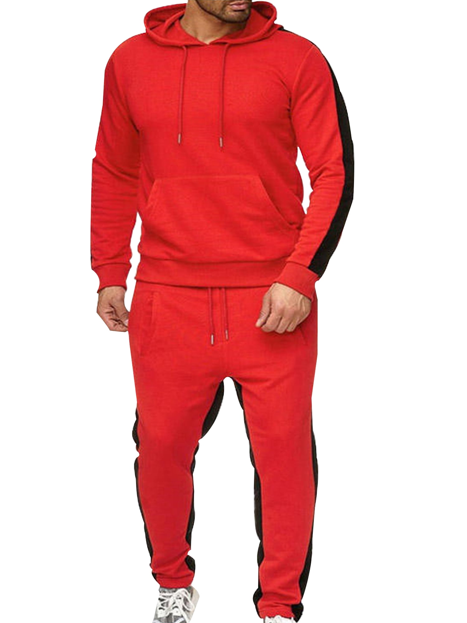 Frontwalk Men's Cotton Jogging Suit, Long Sleeve Tracksuit, Casual ...