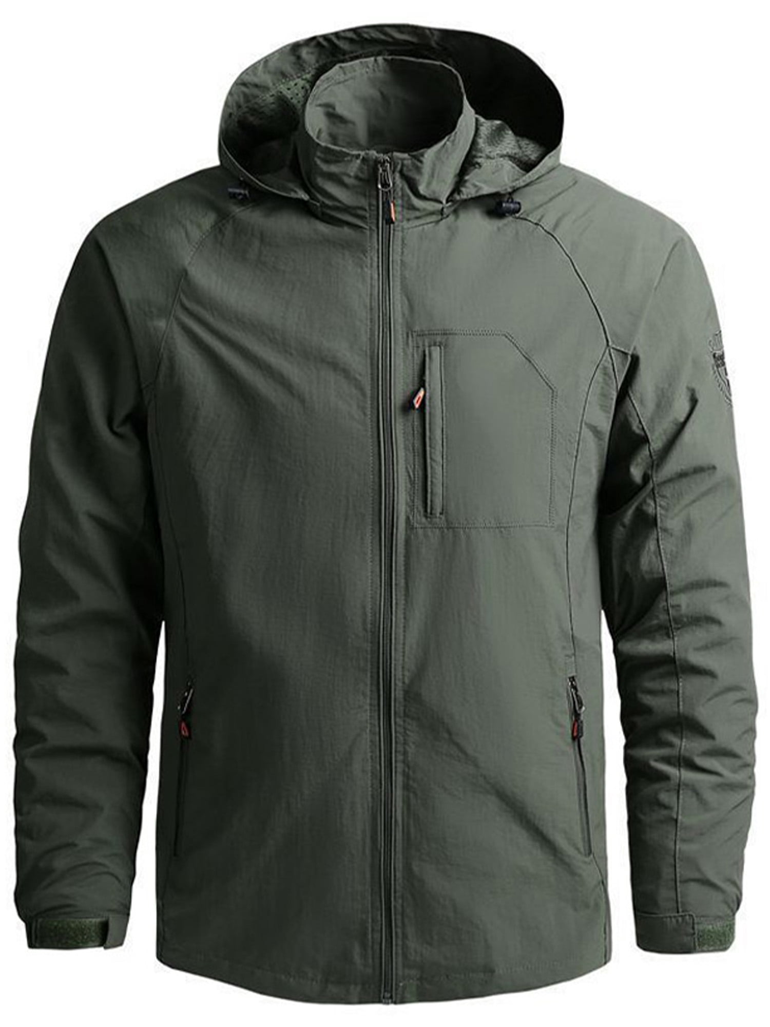 Frontwalk Men Jacket Waterproof Rain Coat Quick Dry Jacket Coat Outdoor ...