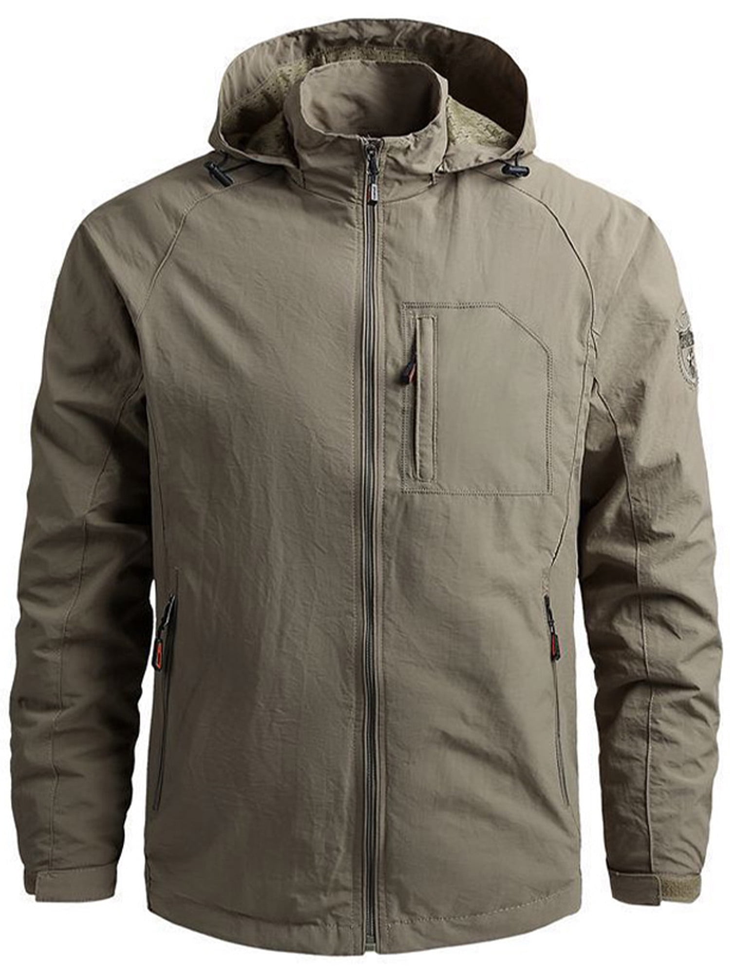 Frontwalk Men Jacket Waterproof Rain Coat Quick Dry Jacket Coat Outdoor ...