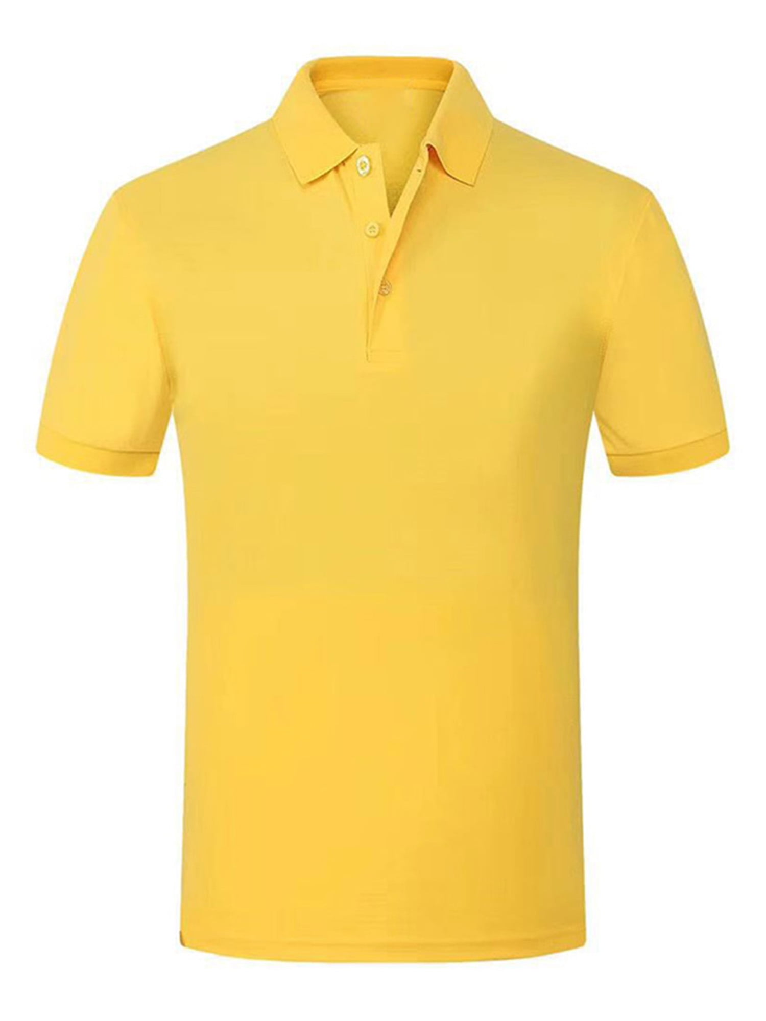 Frontwalk Men Slim Fit Short Sleeve Shirt Women Button Down Collar Polo Shirt Solid Athletic