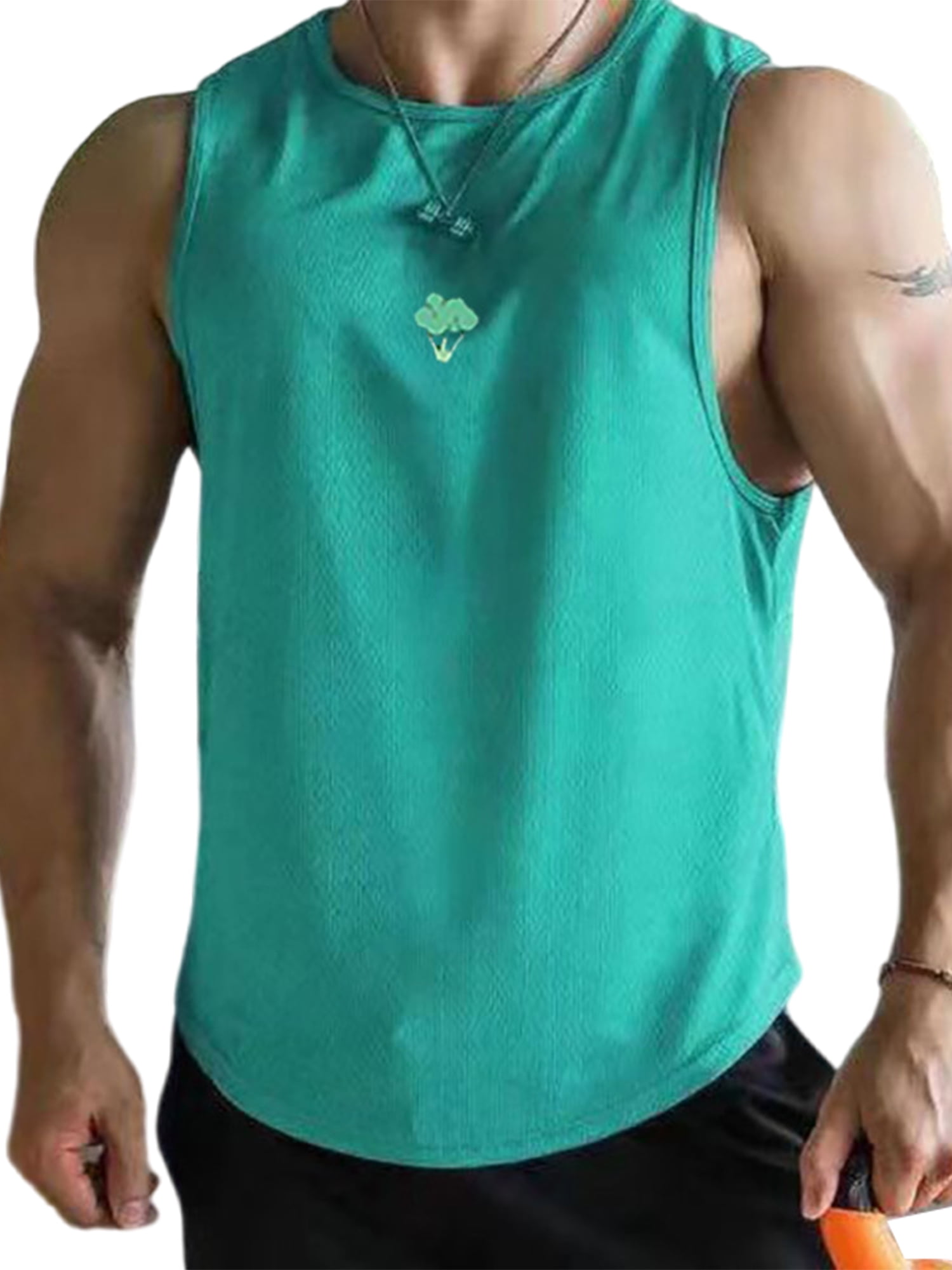 Frontwalk Men Tank Tops Crew Neck Summer Bodybuilding Muscle Shirts ...