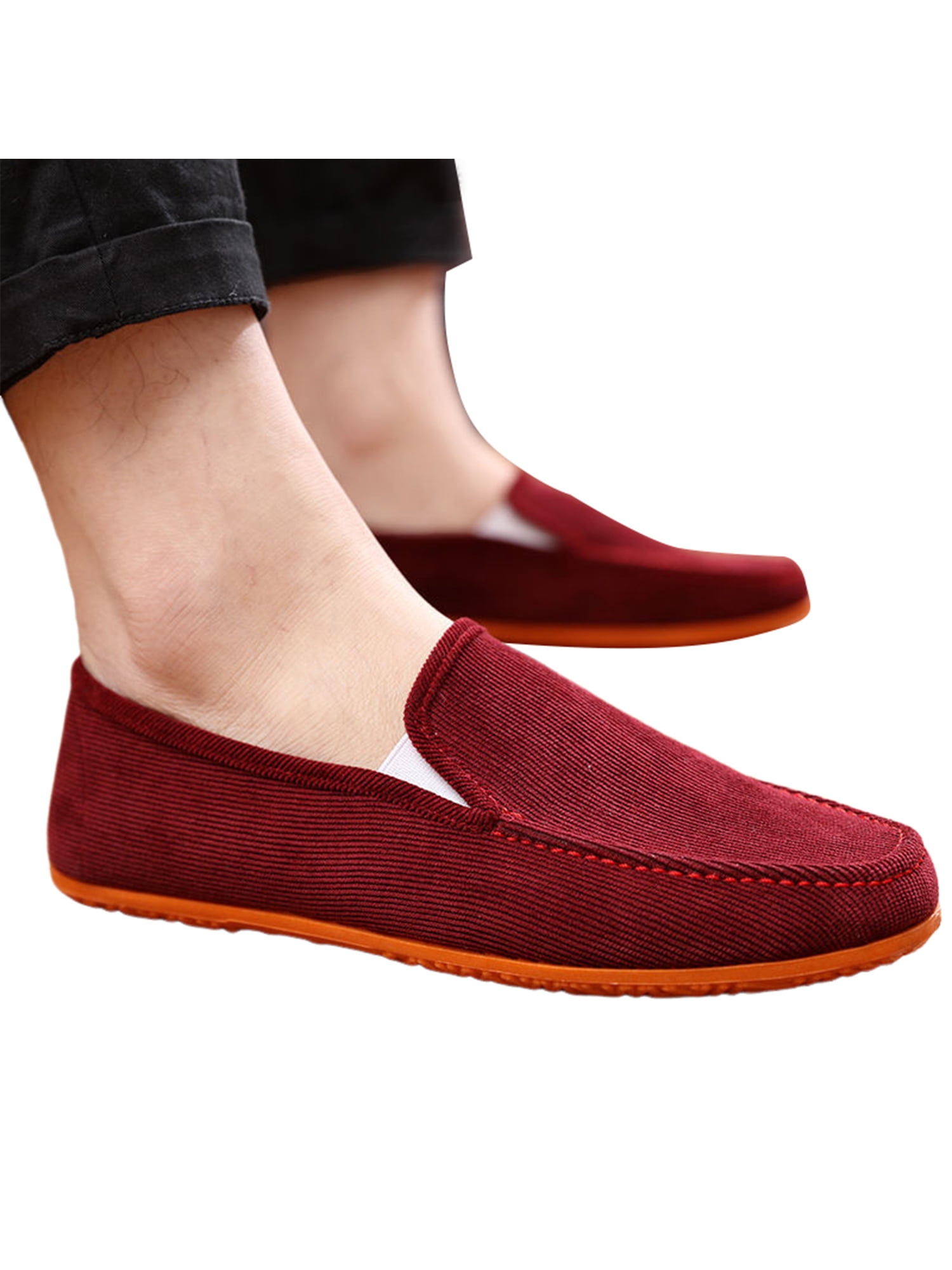 Frontwalk Mens Flats Slip On Casual Walking Shoes Canvas Loafers ...