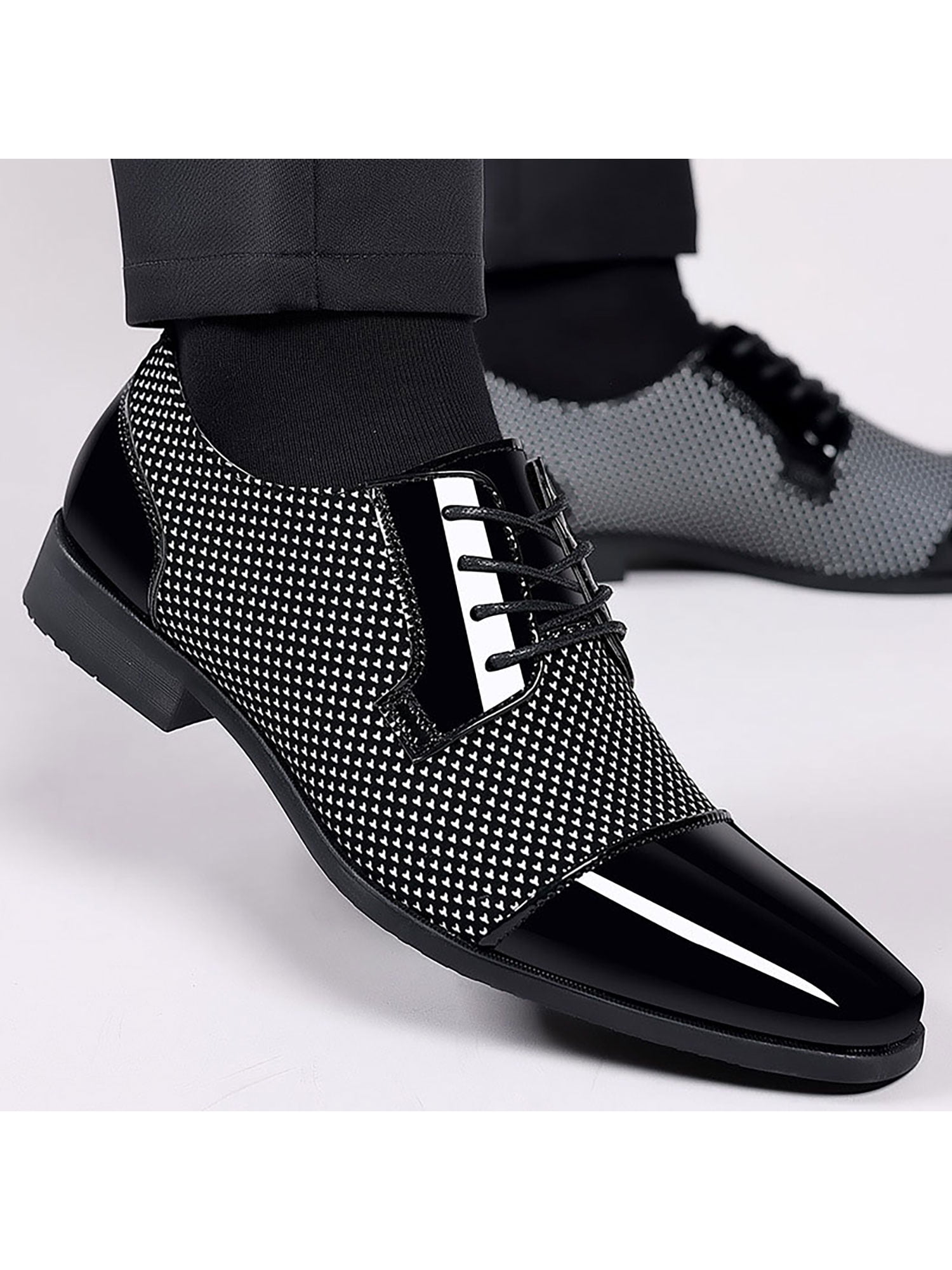 Frontwalk Mens Oxfords Wingtips Brogues Lace Up Dress Shoes Wedding ...