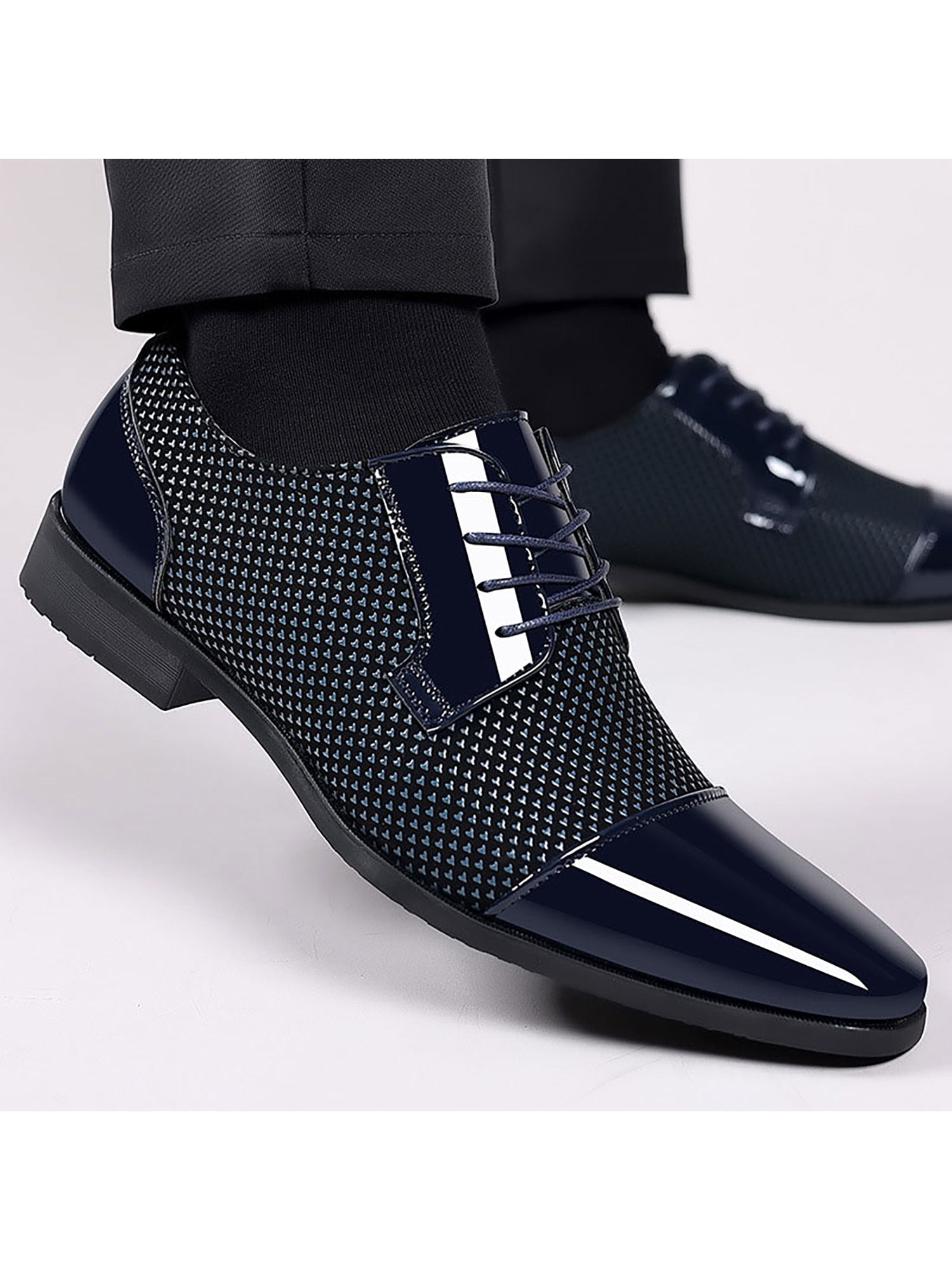 Frontwalk Mens Oxfords Wingtips Brogues Lace Up Dress Shoes Wedding ...