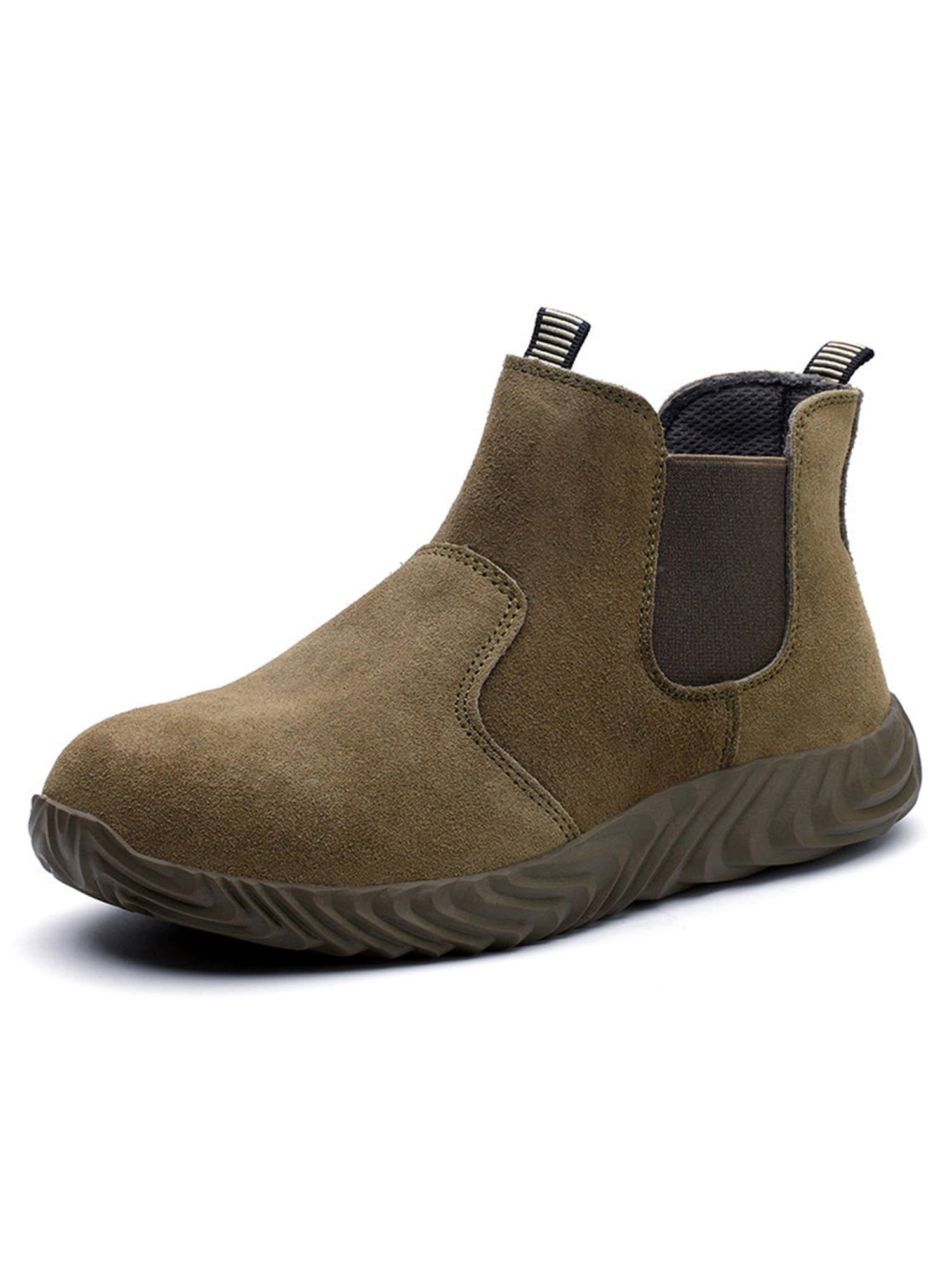 Frontwalk Mens Safety Shoes Slip On Work Boots Steel Toe Protection ...