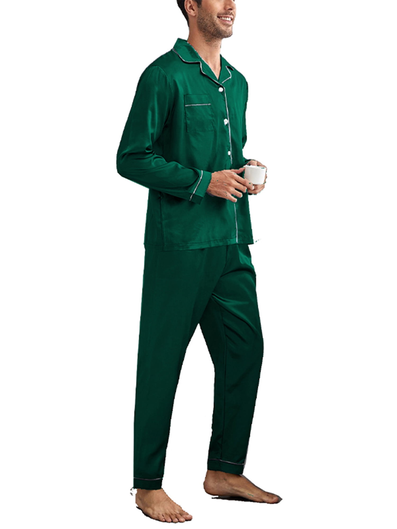 Frontwalk Mens Sleepwear 2 Pieces Outfits Lounge Set Long Sleeve ... Frontwalk Mens Sleepwear 2 Pieces Outfits Lounge Set Long Sleeve ...