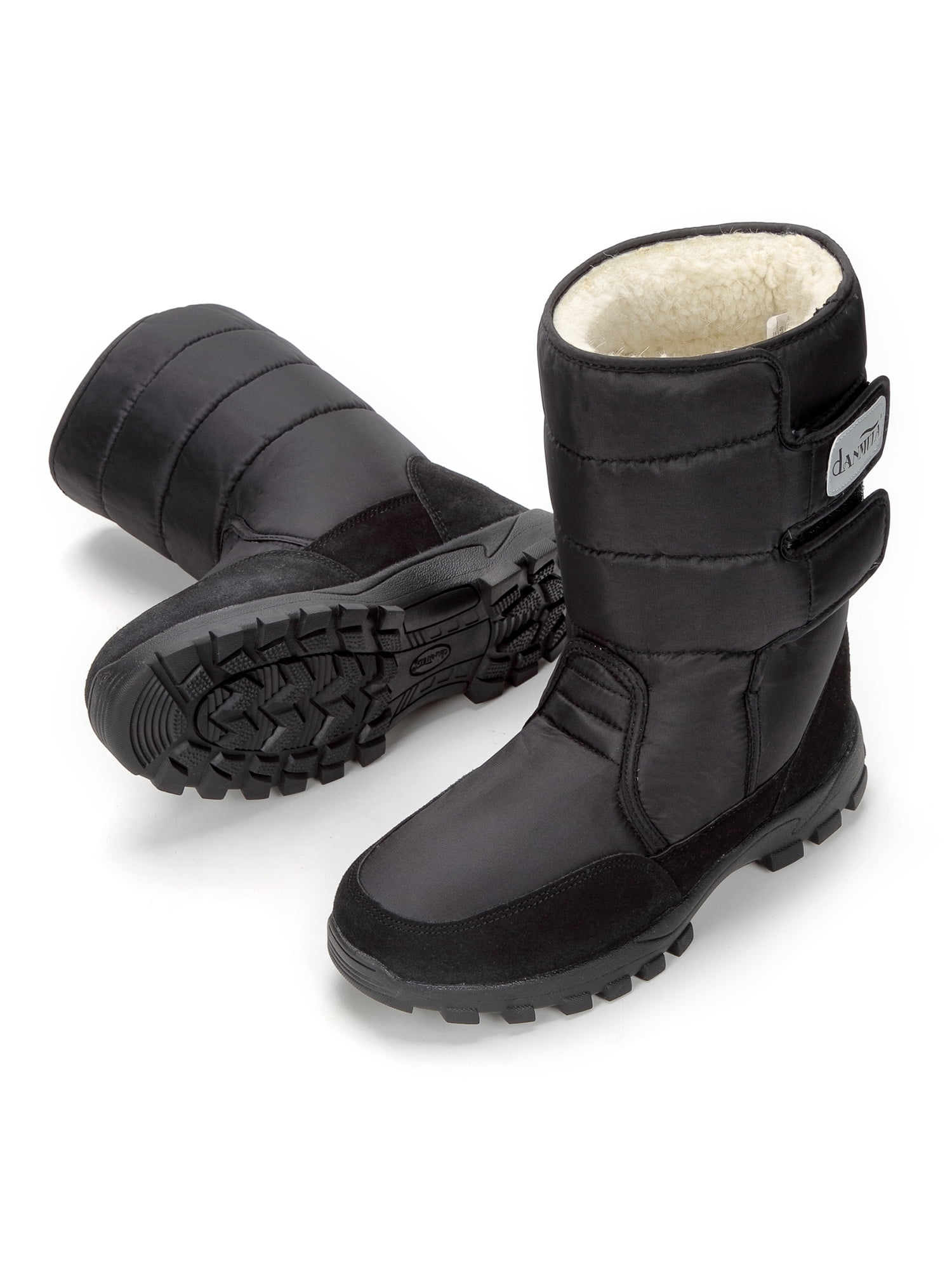 Frontwalk Men Warm Boot Mid Calf Snow Boots Plush Lined Waterproof ...