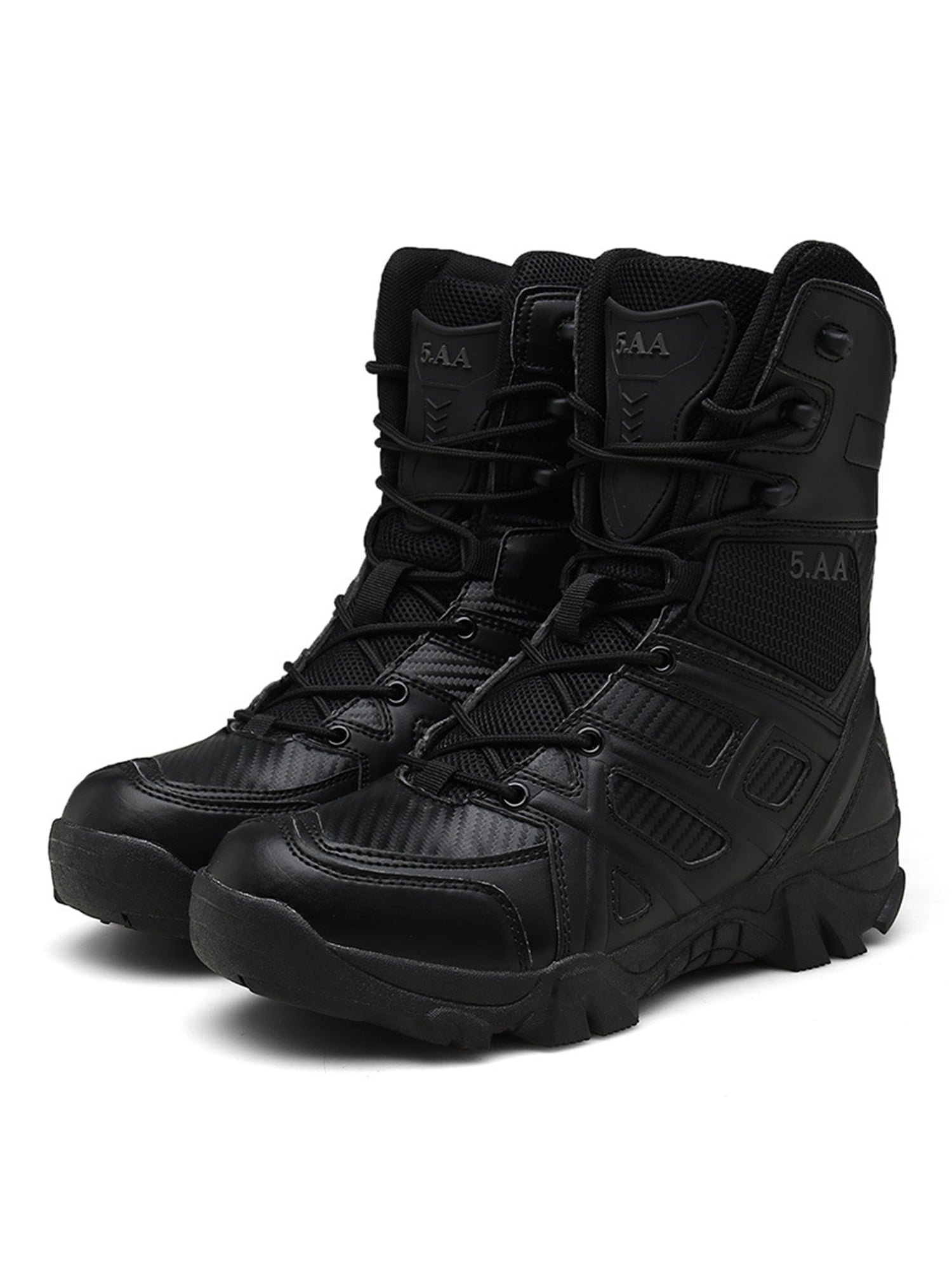 Frontwalk Mens Tactical Boots Round Toe Work Booties High Top Combat ...