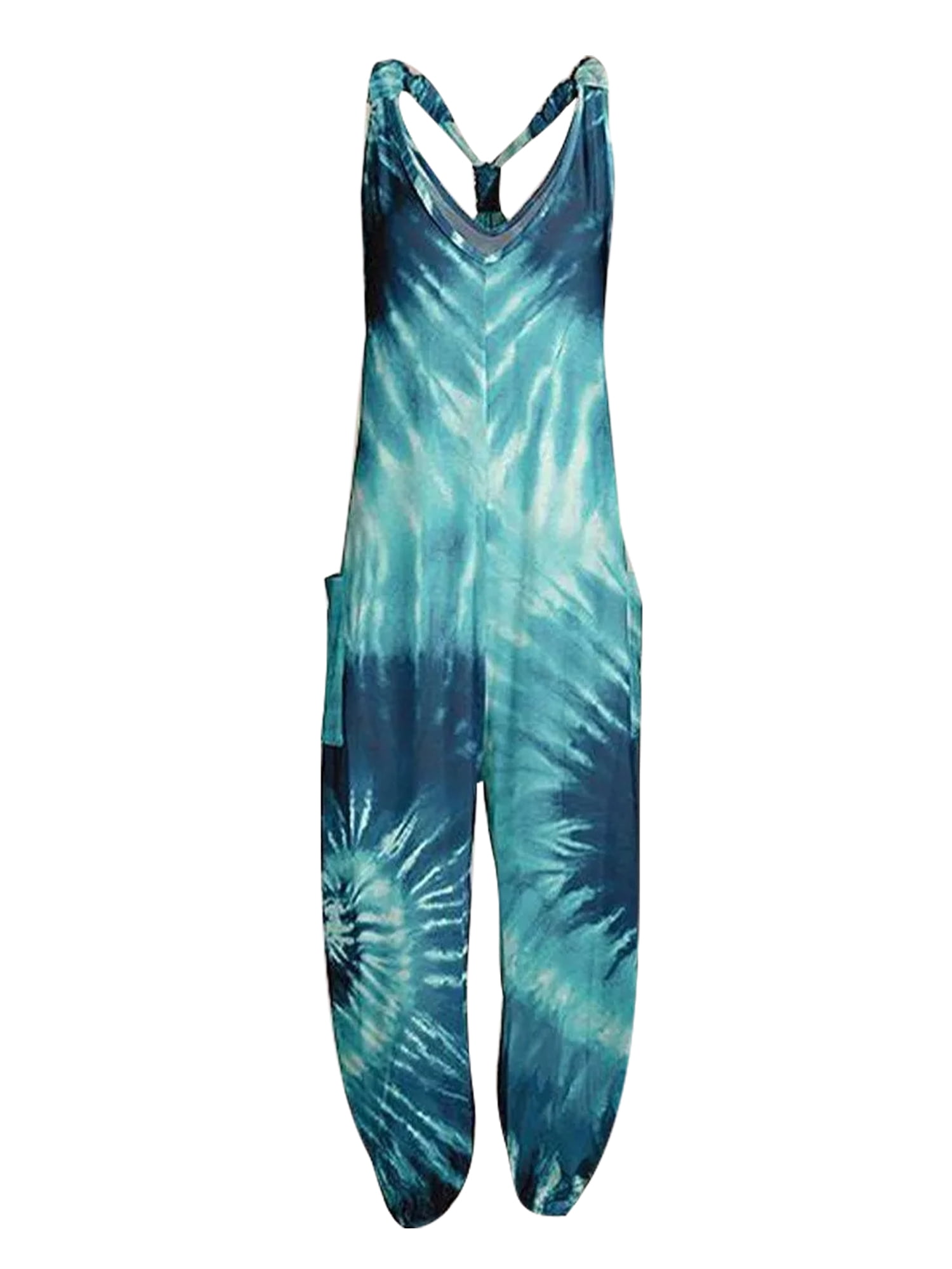 Frontwalk Plus Size Long Casual Loose Bib Pants Overalls For Women ...