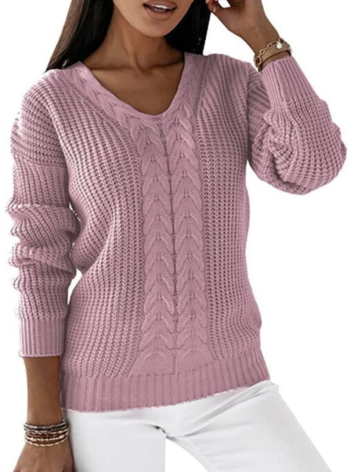 Frontwalk Sweaters for Women Cozy Winter Warm Knitted Sweaters Chunky ...