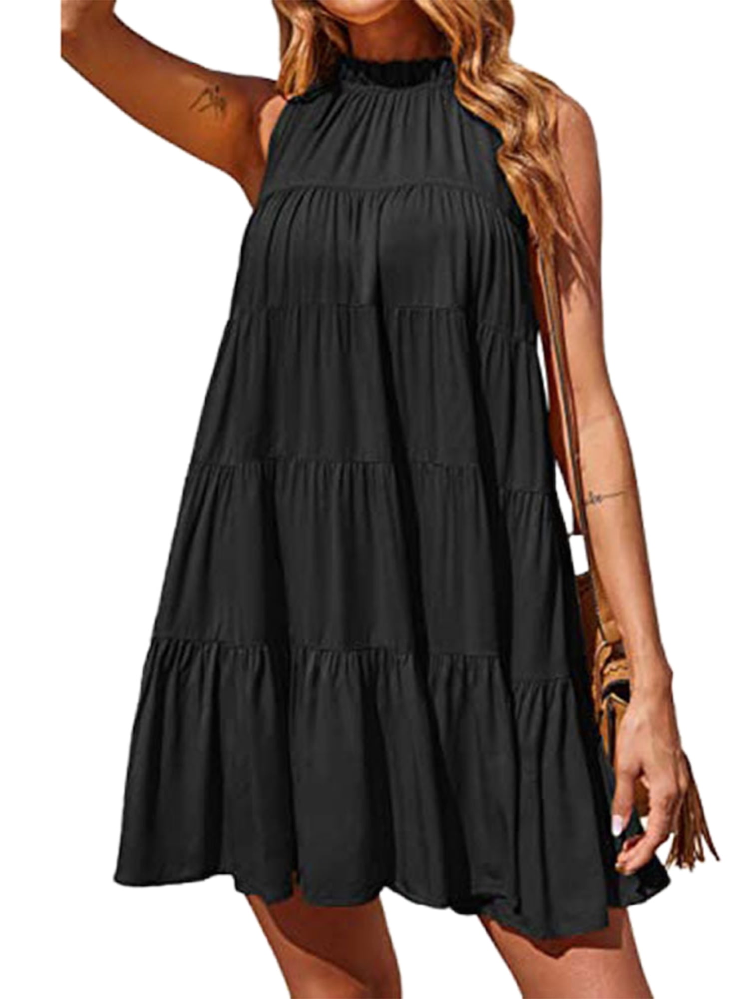 Frontwalk Swimsuits Cover Ups Dresses for Womens Summer Beach Ruffles ...