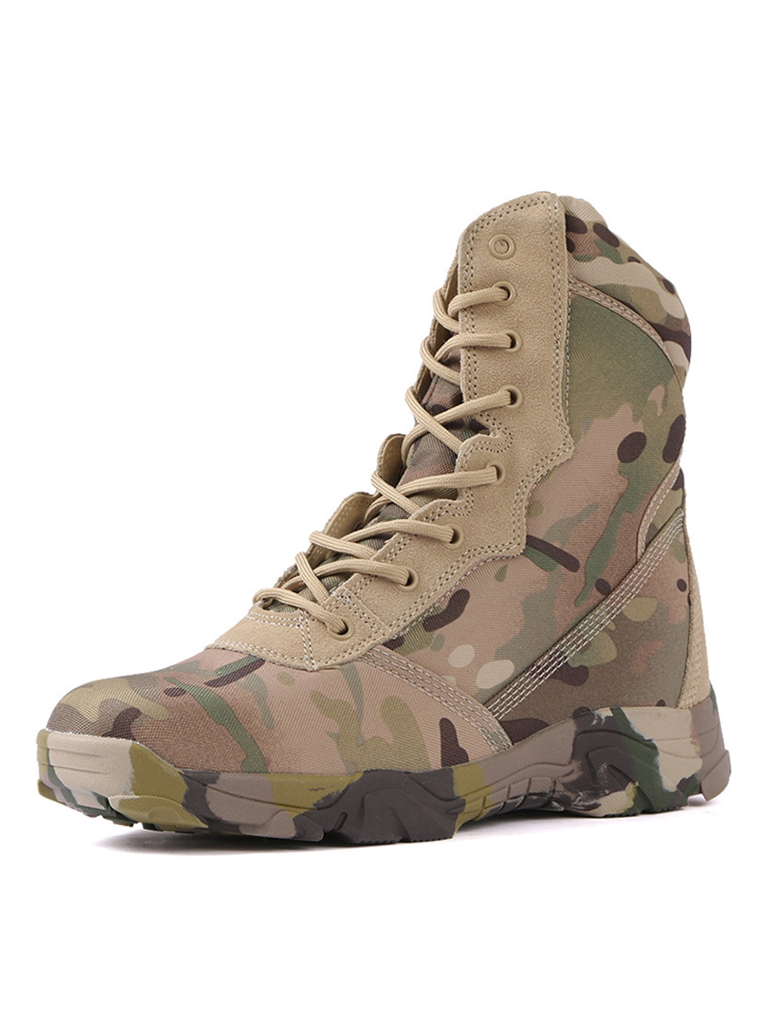 Frontwalk Unisex Hiking Booties Camouflage Military Tactical Boot Lace ...
