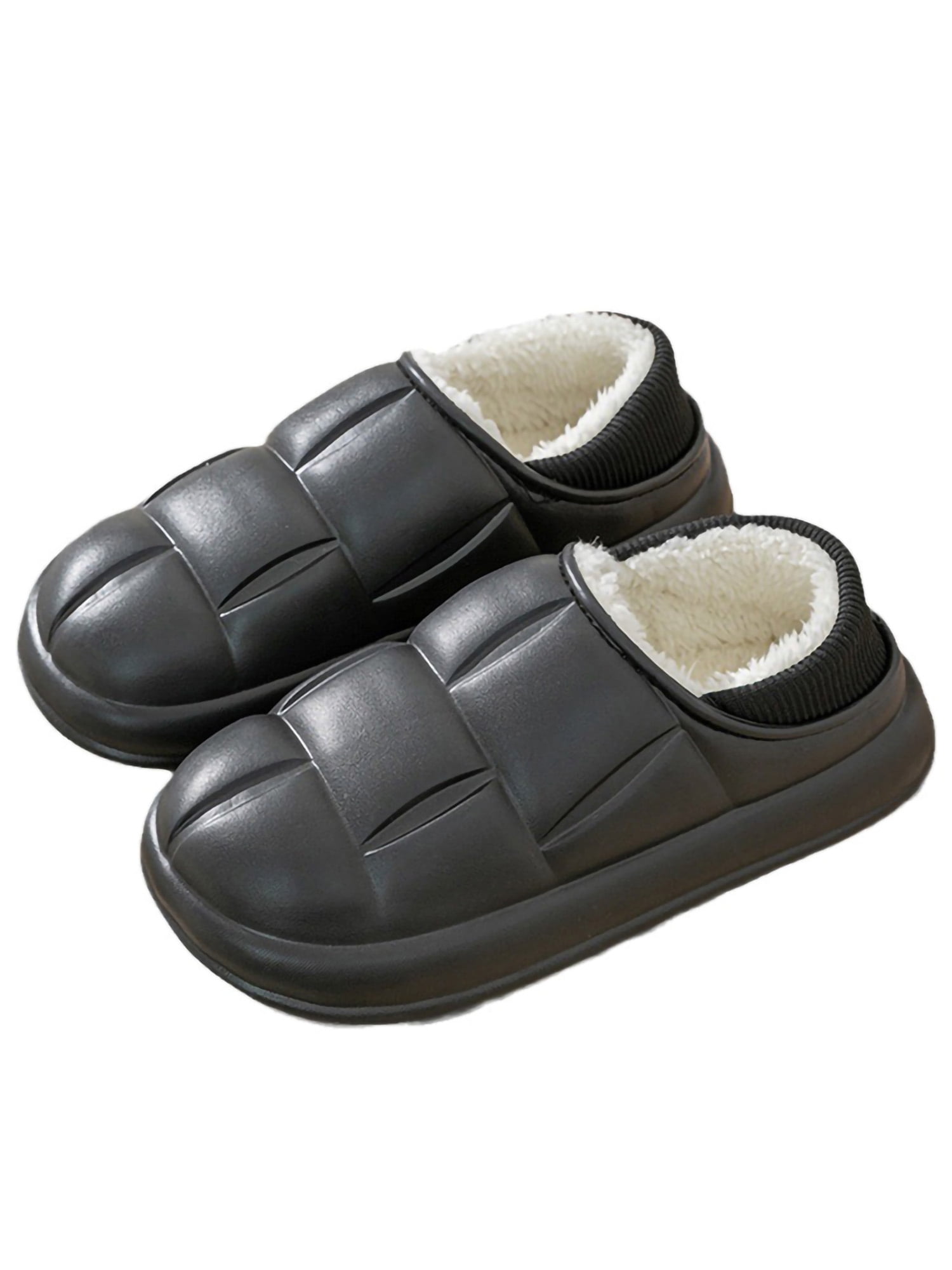 Frontwalk Unisex Shoes With Lined Slippers Memory Foam House Slipper ...
