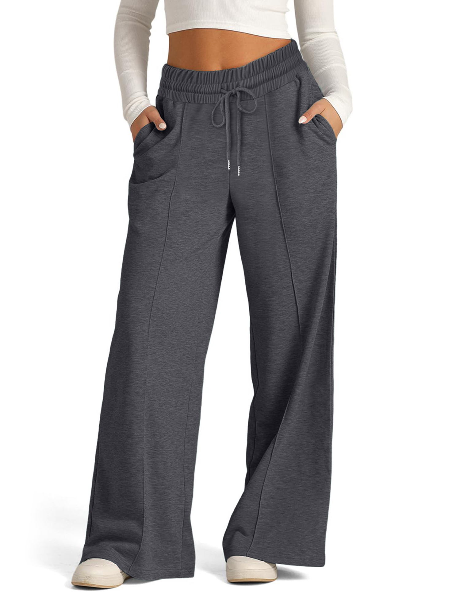 Cargo Pants For Women Stretch High Waisted Casual Sweatpant Wide Leg