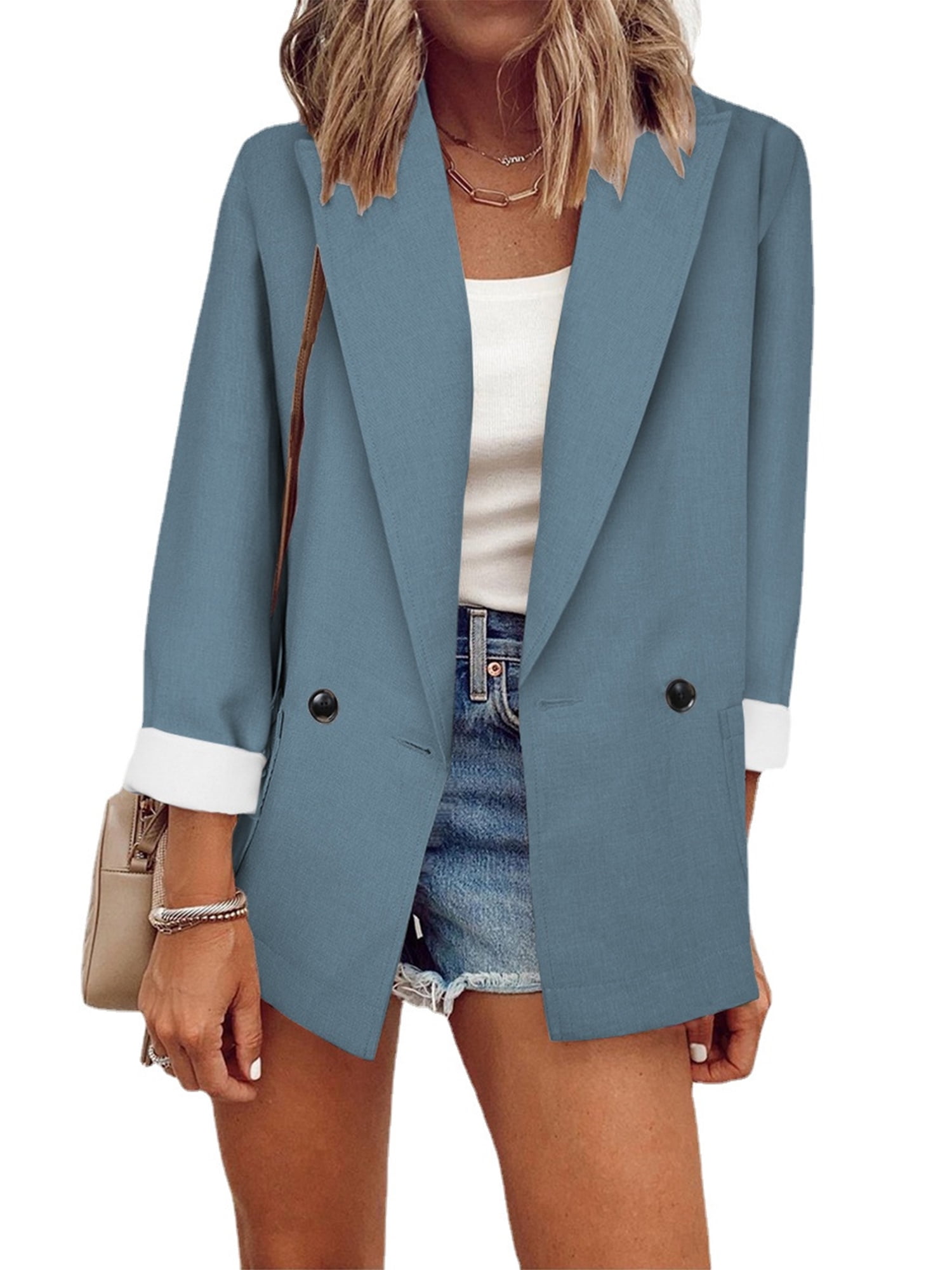 Frontwalk Women Business Jackets Long Sleeve Blazers Cardigan Ladies ...