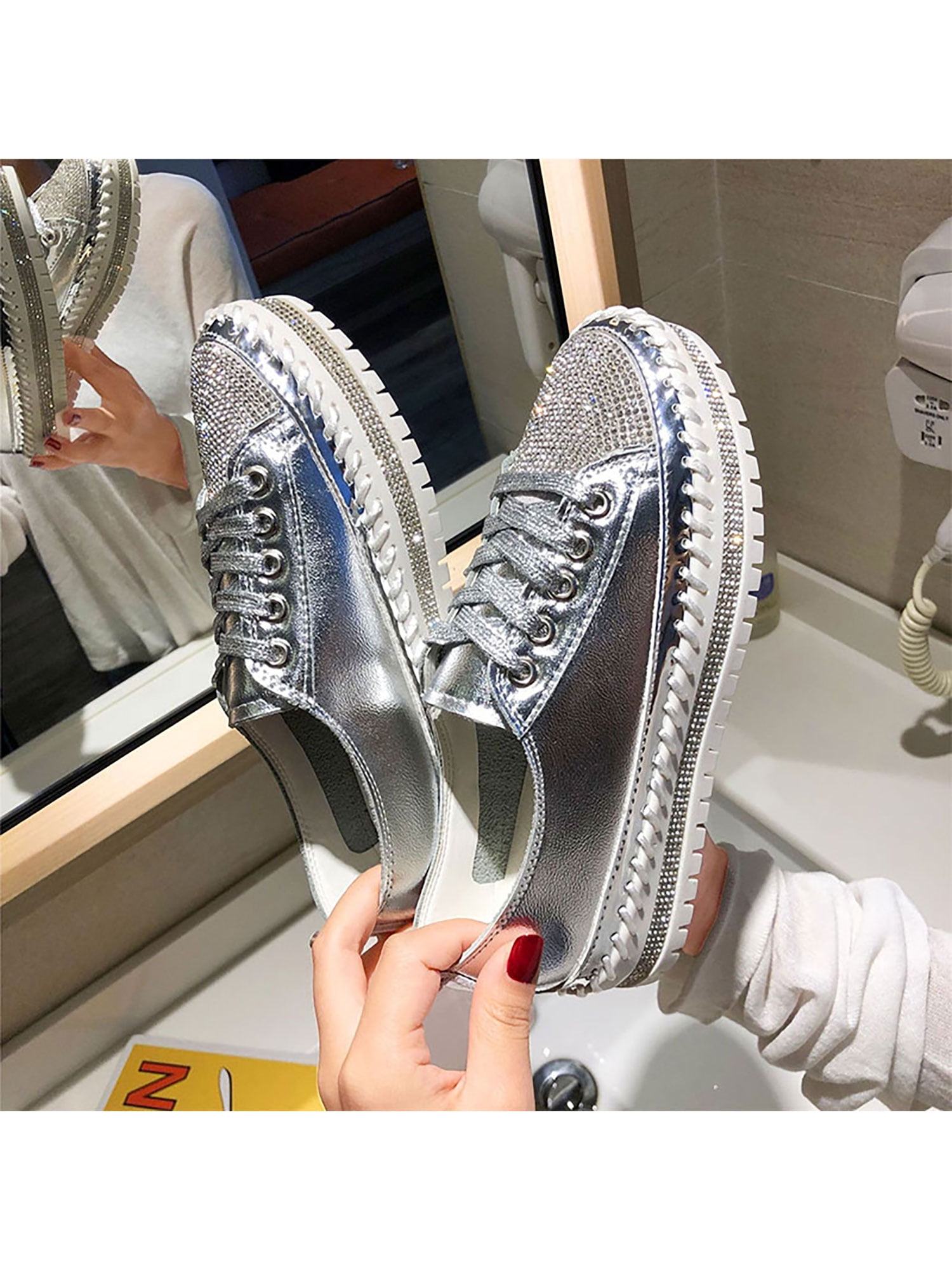 Frontwalk Women Flats Platform Casual Shoes Lace Up Sneakers Sports ...